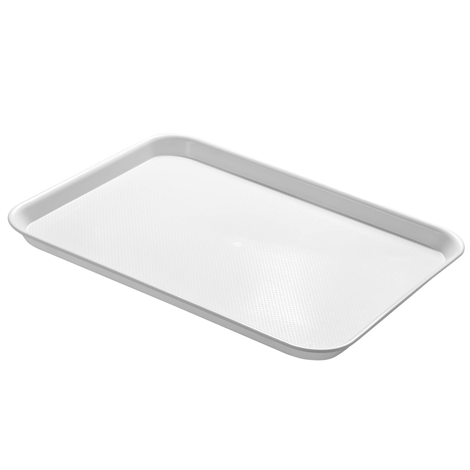 Aebeky Plastic Cafeteria Trays,Fast Food Serving Trays,13"X17",Set of 6(White)