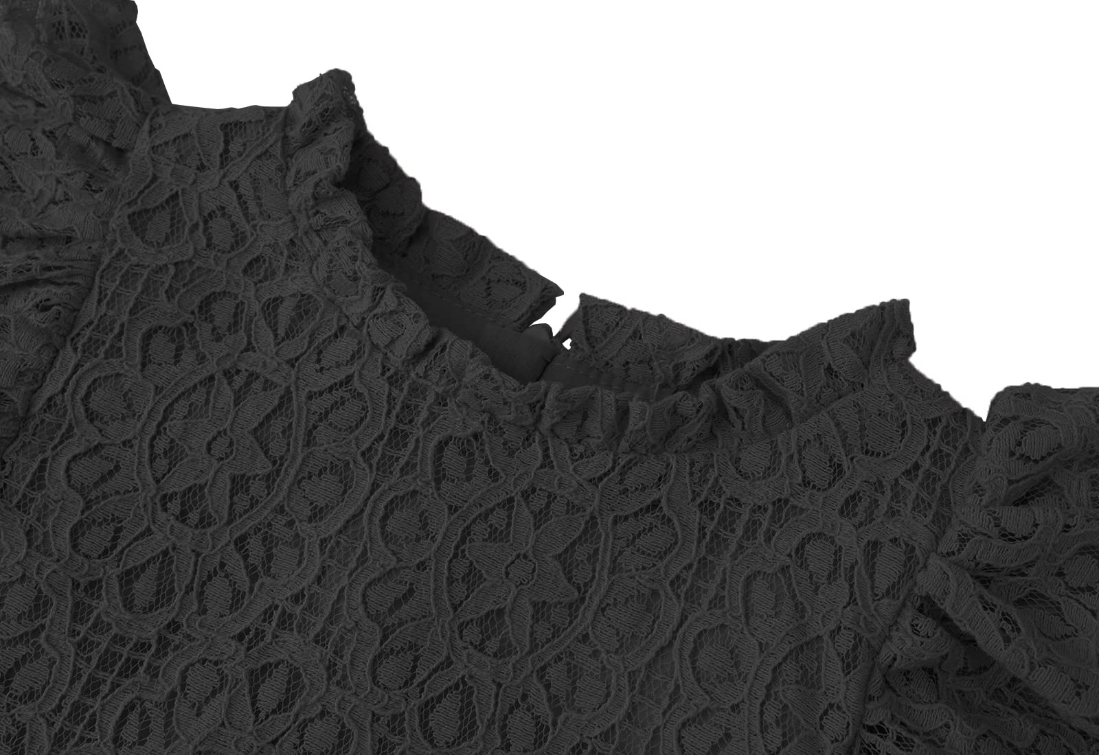 JNKLWPJS Toddler Girls Hollow Lace Pom Pom Flutter Sleeve Princess Party Dress Black 90CM