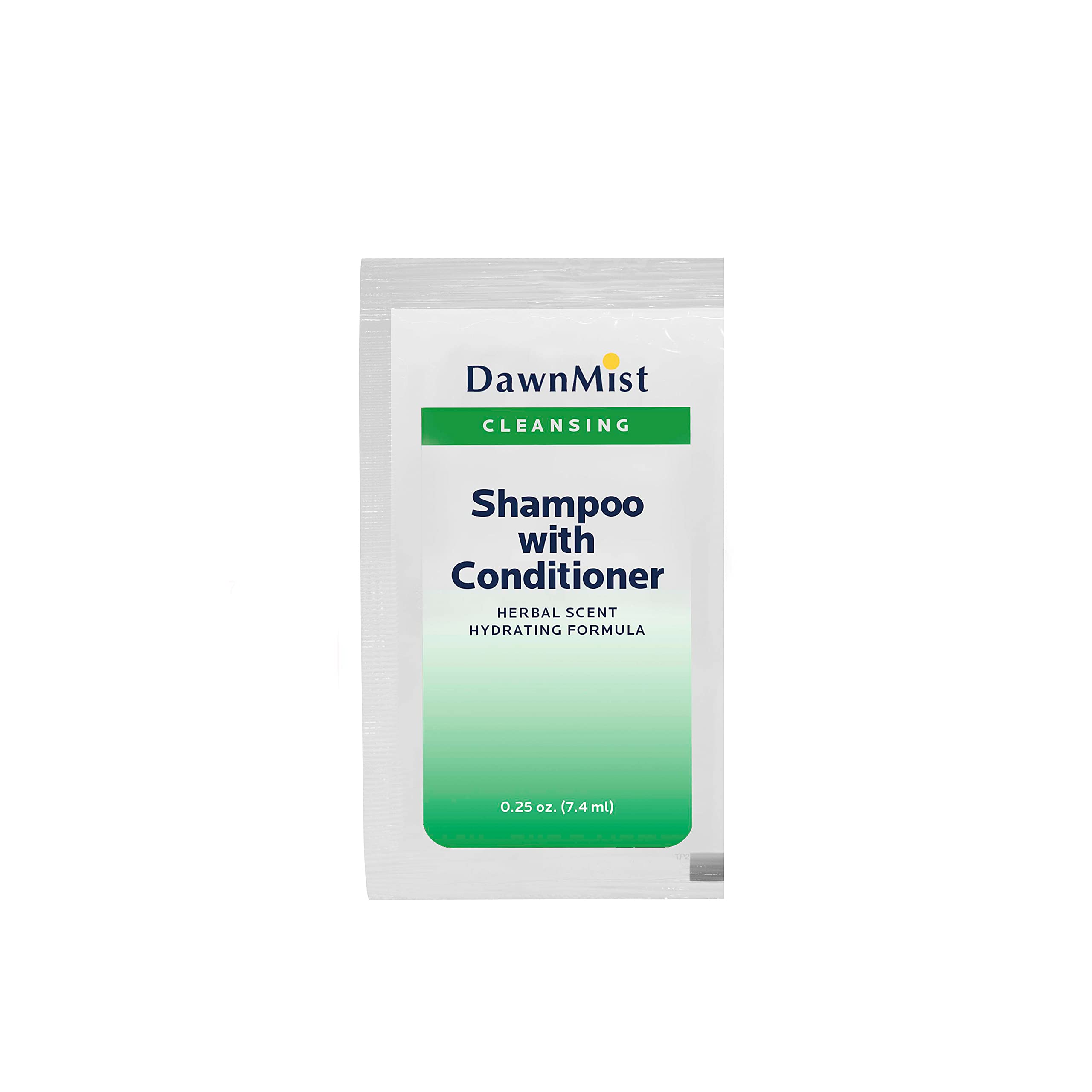 Dukal Dawn Mist Shampoo & Conditioner, .25 oz., Single-Use Packet (100 Boxes of 5) (Pack of 500)