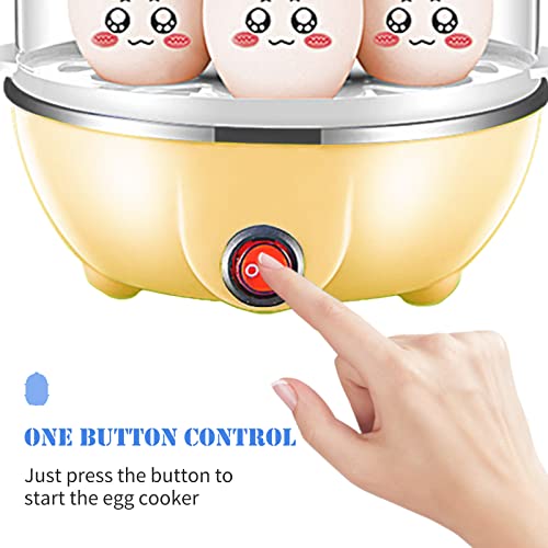 Decdeal Egg Cooker, Double Layer Egg Boiler 14 Egg Capacity, Hard Boiled Egg Cooker Anti-Dry Electric Food Steamer with 40mL Measuring Cup
