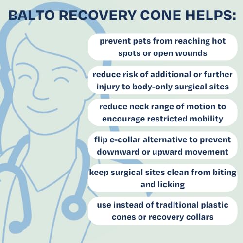 Balto Neck Eco E-Collar Alternative – Dog Recovery Collar – Padded Dog Cone - Pre/Post Surgery Helps Protect Wounds and Rashes- Body Only Protection (Medium)