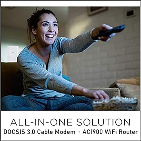 Motorola MG7550 Modem Wi-Fi Router Combo with Power Boost , Approved by Comcast Xfinity, Cox, Charter Spectrum-AC1900 Wi-Fi Speed(16x4 DOCSIS 3.0)-Renewed