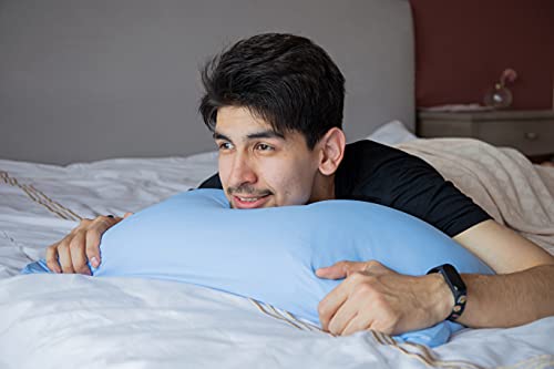 Avolare Cooling Pillow Cases, 2 Pack Arc-Chill Q-max>0.5 Cool Pillowcases for Hair Skin and Hot Sleepers, Soft Silky 20" x 30" Summer Pillow Cover with Zipper fit Standard & Queen Size Pillows - Blue