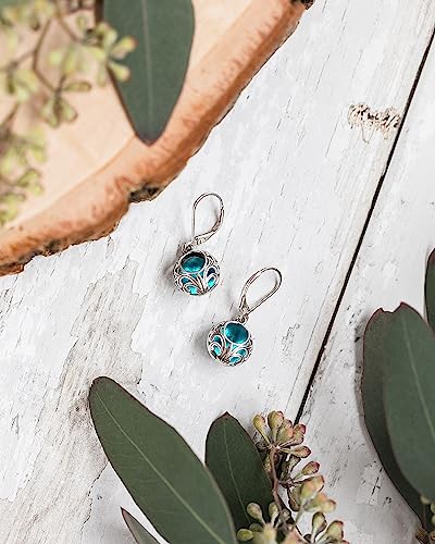 Handmade Recycled Vintage Mason Jar and Sterling Silver Vintage Lace Lever Back Earrings
