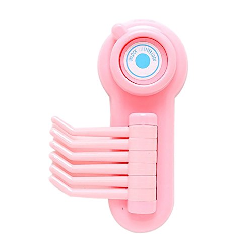 HandmadeTHshop Strong Vacuum Wall Sucker six Claw Hooks Home Kitchen Bathroom Living Storage Debris Organizer Wall Accessorie (Pink)