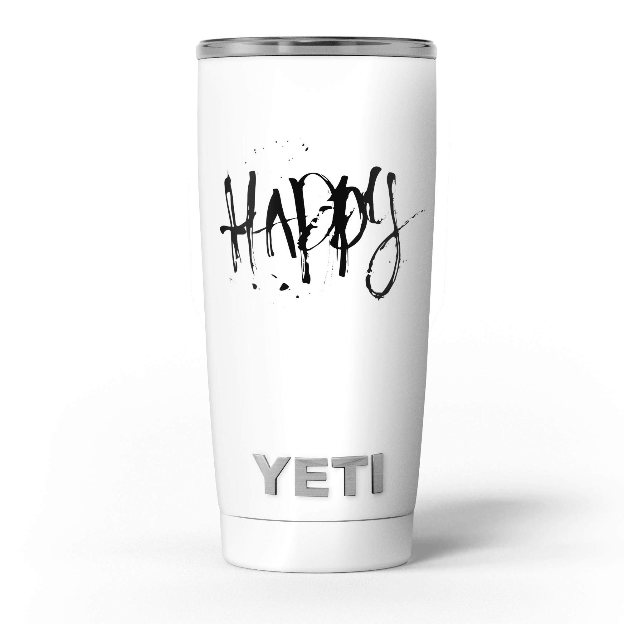 Design Skinz Happy Splatter - Skin Decal Vinyl Wrap Kit Compatible with The Yeti Rambler Cooler Tumbler Cups
