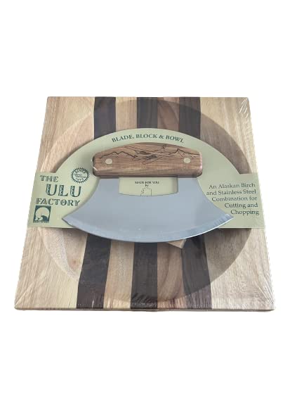 Alaskan Knife Chopping Board With Large Bowl, Seaplane Scene