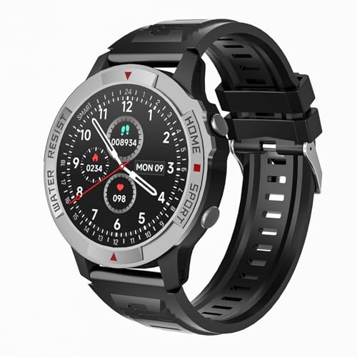 AWEI  Smart Watch for Men Women(Answer/Make Calls), 1.45" HD Touch Screen Fitness Watch with Sleep Heart Rate Monitor, 100+Sports Modes, IP68 Waterproof Activity Trackers Compatible with Android iOS