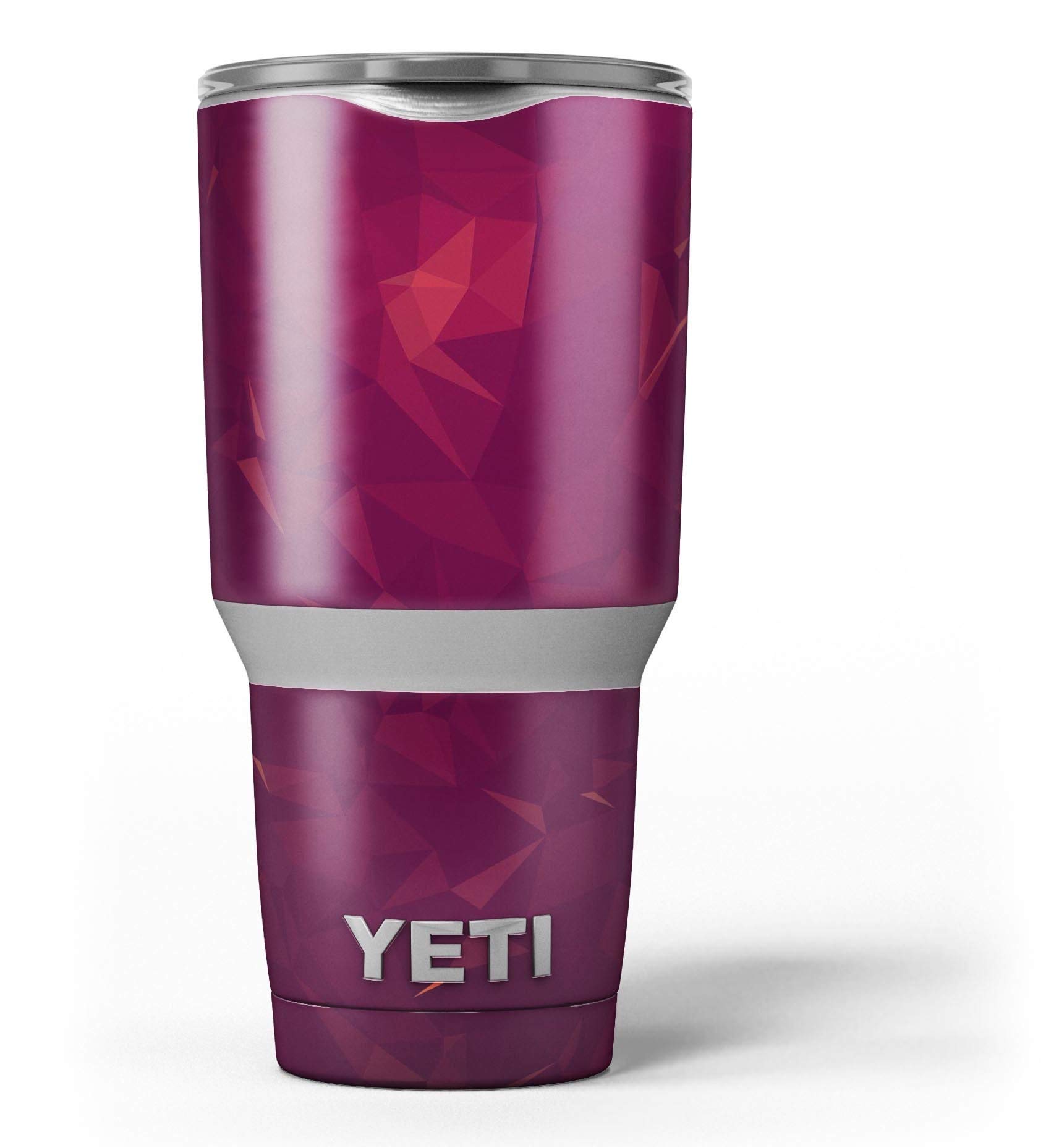 Design Skinz Dark Pink Geometric V3 - Skin Decal Vinyl Wrap Kit Compatible with The Yeti Rambler Cooler Tumbler Cups