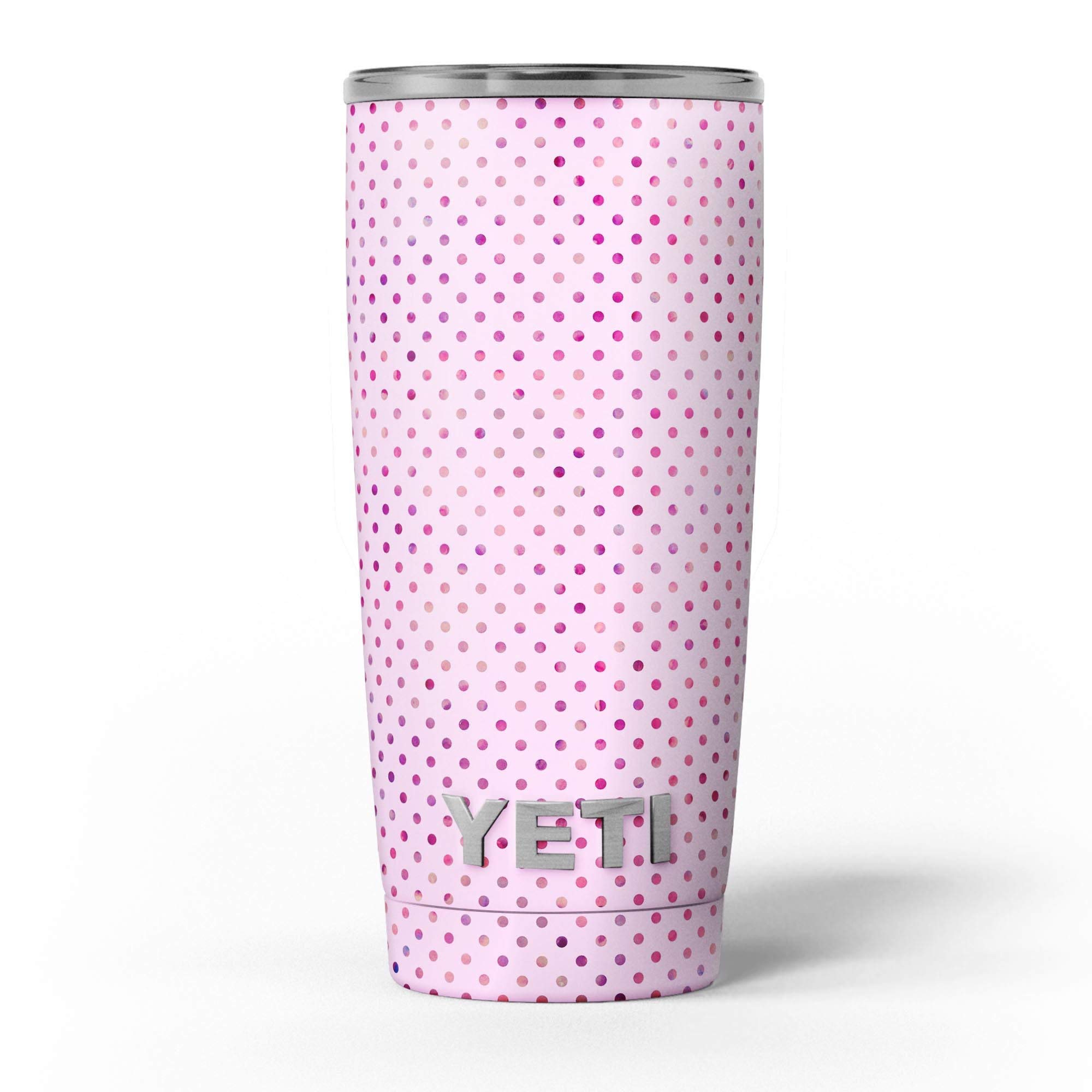 Design Skinz The Mint Pink Multicolored Polka Dots - Skin Decal Vinyl Wrap Kit Compatible with The Yeti Rambler Cooler Tumbler Cups