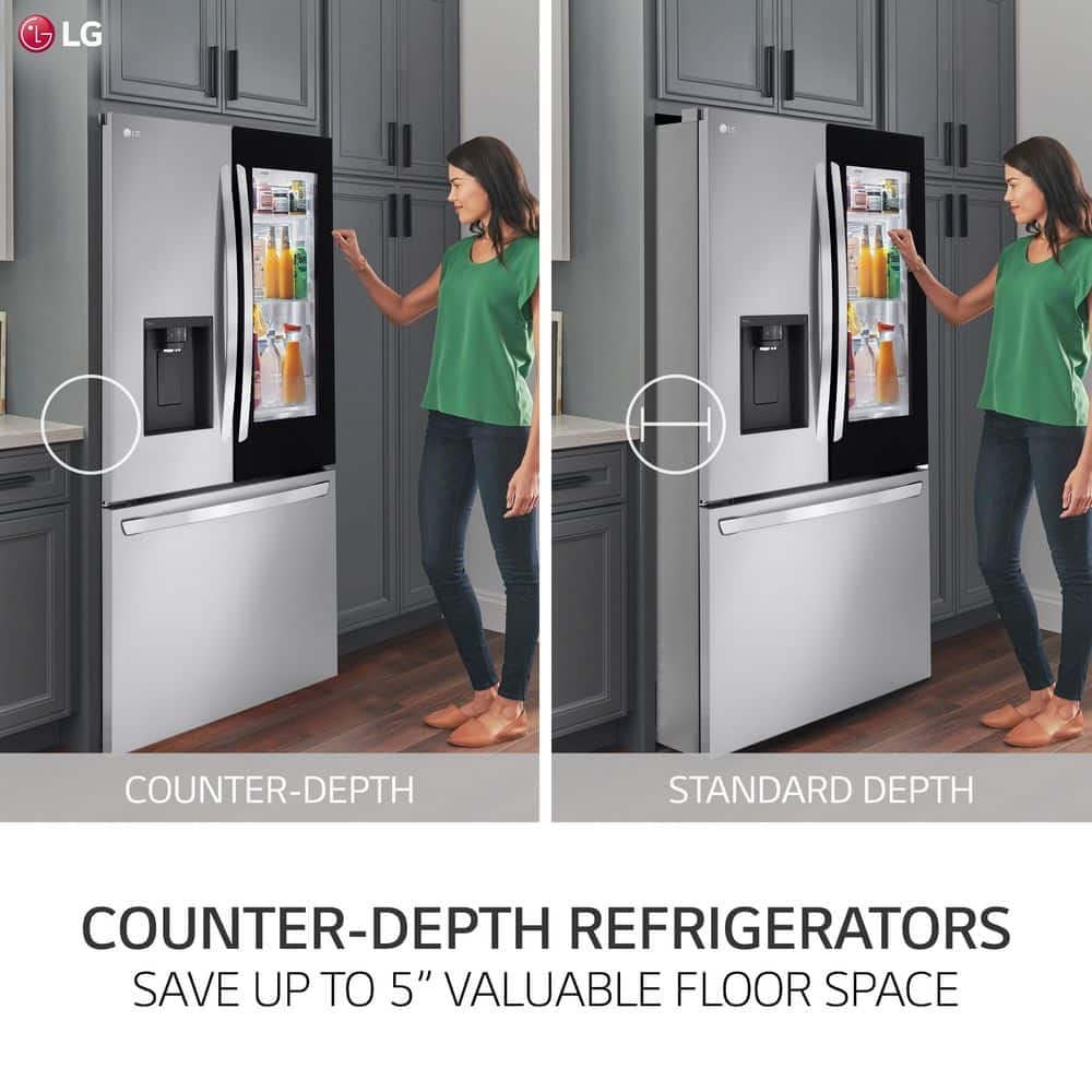 LG LRFOC2606S 26 Cu. Ft. Stainless Counter Depth French Door Refrigerator
