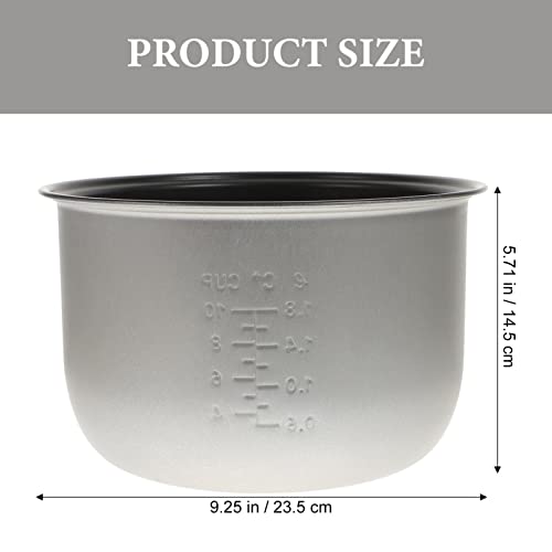 Healeved Rice Cooker 10 Cup Rice Cooker Inner Pot Rice Cooker Replace Liner Nonstick Cooking Pot Inner,4.5Qt Aroma Rice Cooker