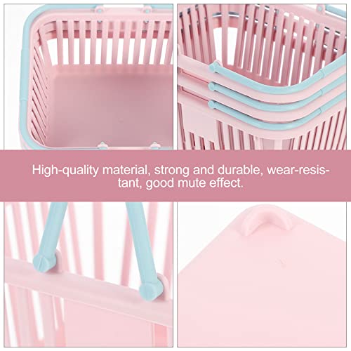 Gadpiparty 3pcs Basket Sundries Play Tote: Plastic Office Container Mini Toiletry Dividers Useful Shopping Handle Portable Drawer Favors Kids Makeup Caddy Serving Bins Desk Classroom