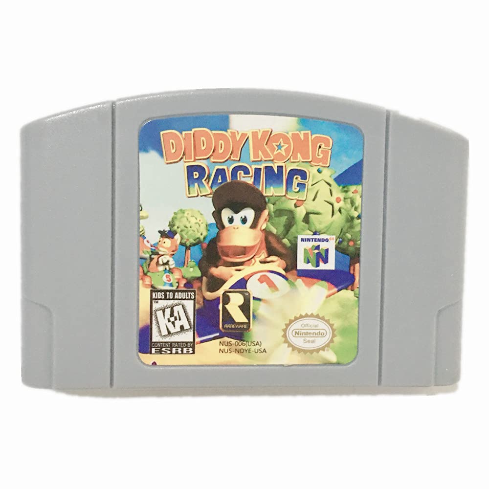 Diddy Kong Racing for Nintendo 64 Game, N64 Diddy Kong Racing Video Game Cartridge Card Compatible for N64 Games Retro-Classic Game Console,Fond memories of childhood,Good collectibles,US Version