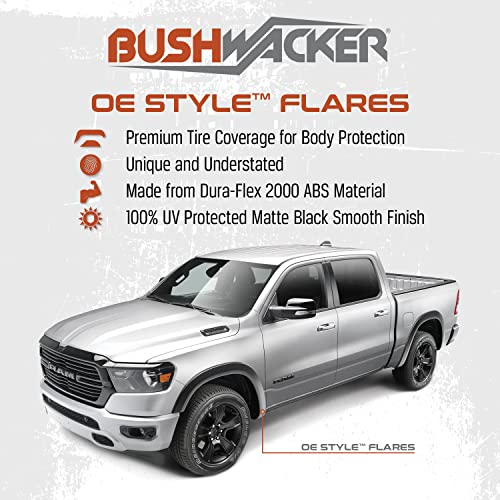 Bushwacker OE Style Factory Front Fender Flares | 2-Piece Set, Black, Smooth Finish | 20057-02 | Fits 2008-2010 Ford F-250/F-350 Super Duty