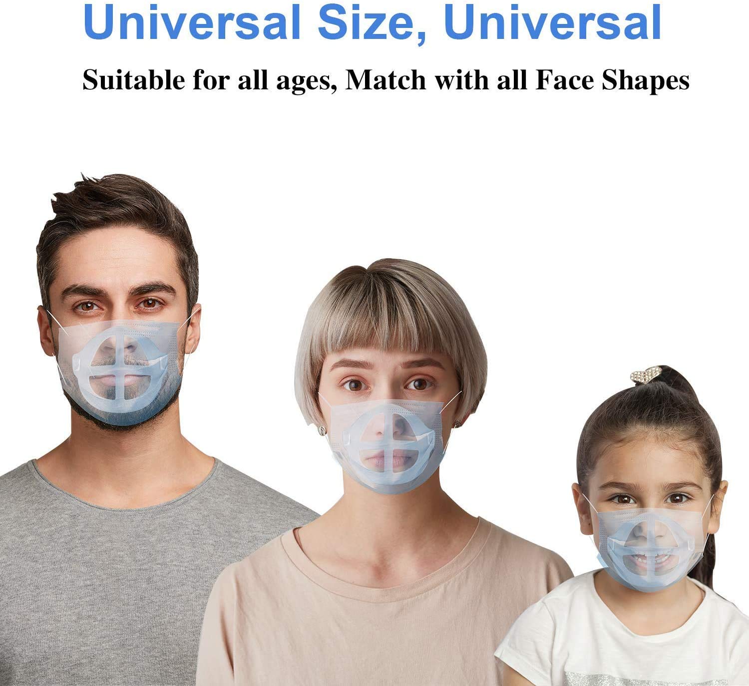 3D Mask Bracket Internal Support Frame,Silicone Reusable Face Shield,Breathe Cup for mask,mask Inserts,Plastic mask Insert(5 Pack)