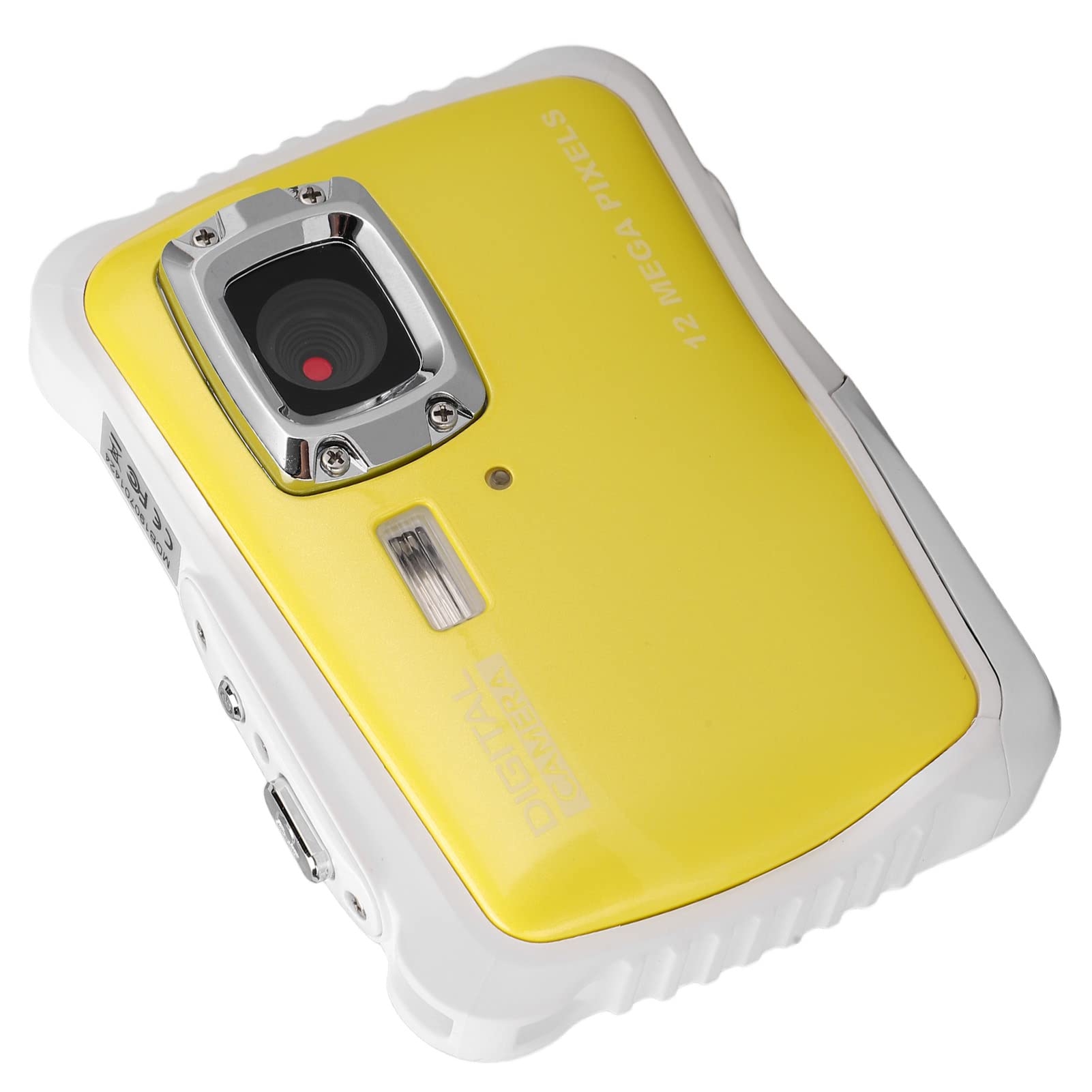 8X HD Children Digital Camera,2 Inch Waterproof TFT HD Digital Camera,12MP&5MP Dual Cameras,Mini Cute Children Toys Gifts for Boys Girls,USB 2.0 Port (Yellow)