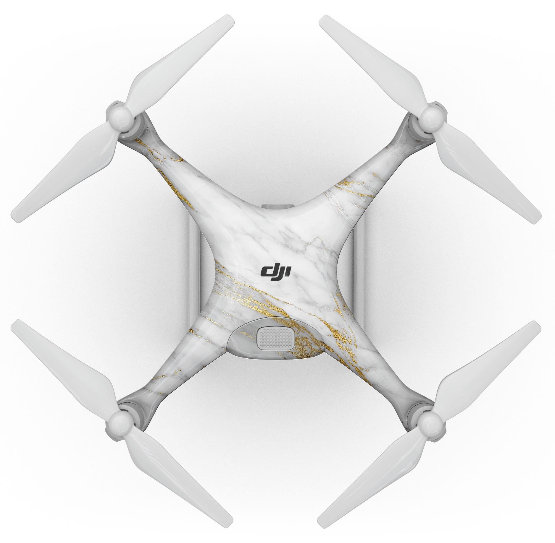 Design Skinz Design Skinz Marble & Digital Gold Foil V4 Full-Body Wrap Decal Skin-Kit Compatible with The Drone DJI Spark