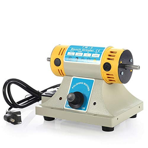 JIAN YA NA Jewelry Rock Polishing Buffer Machine 110V 350W TM-2 Bench Lathe Polisher
