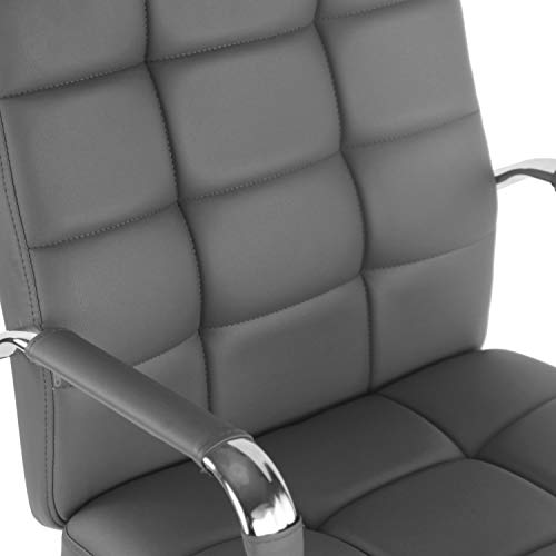 EdgeMod Manchester Office Chair in Vegan Leather, Grey