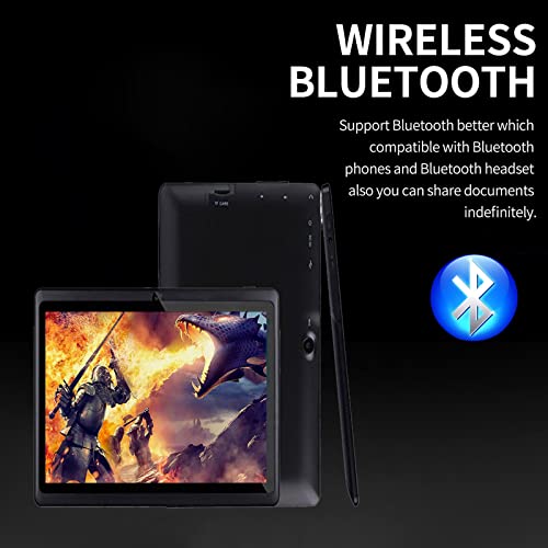 7" Android 4.4 Duad Core Tablet PC 1GB+8GB Dual Camera WiFi Bluetooth, Baby Toys for Boys Girls Adults (red)