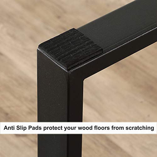 FOLUBAN Rustic Coffee Table,Wood and Metal Industrial Cocktail TableĀ for Living Room, 47 Inch Oak