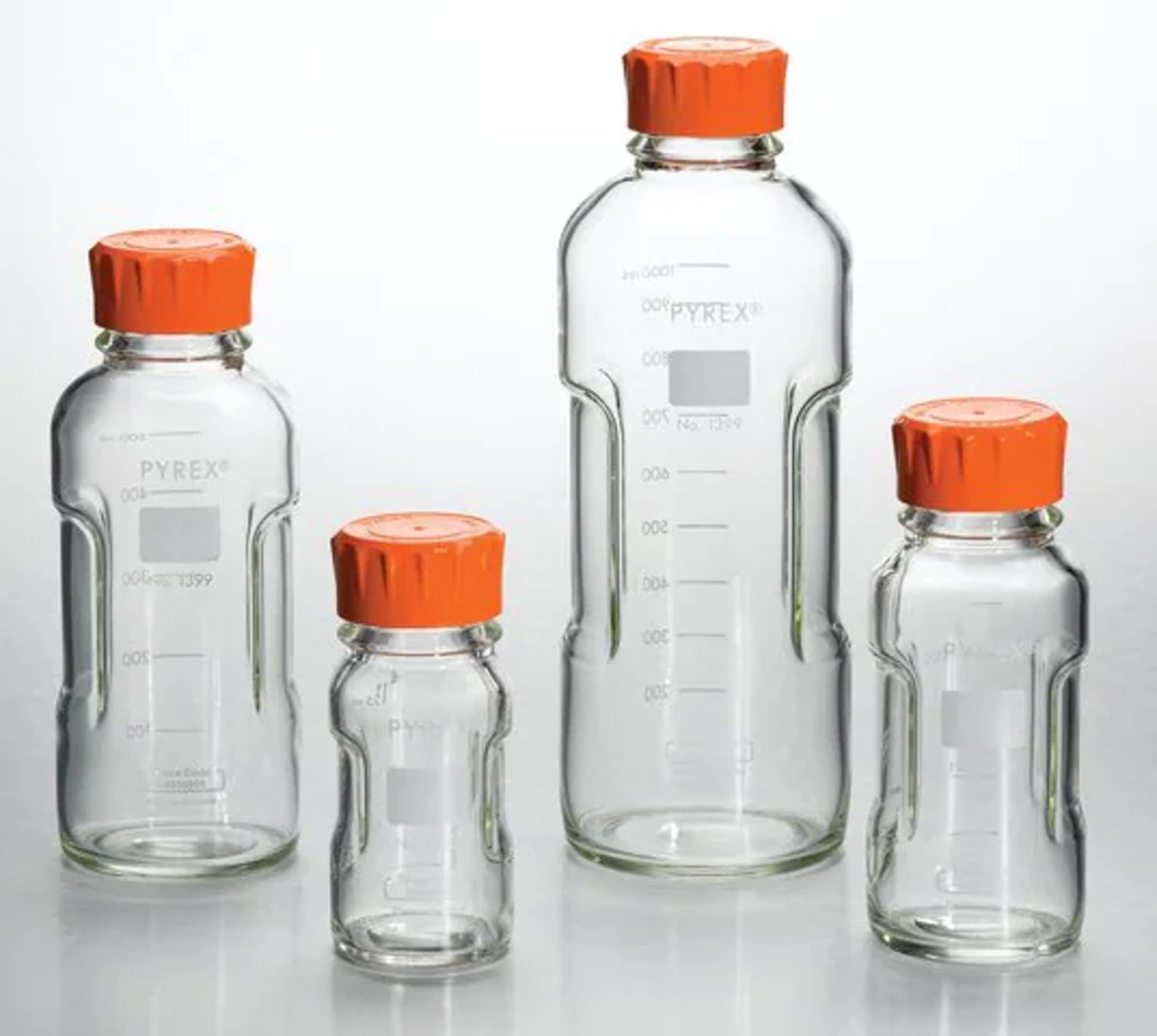 Corning 1399-500 Slim Line Media Storage Bottle, 500 mL Capacity (Pack of 4)