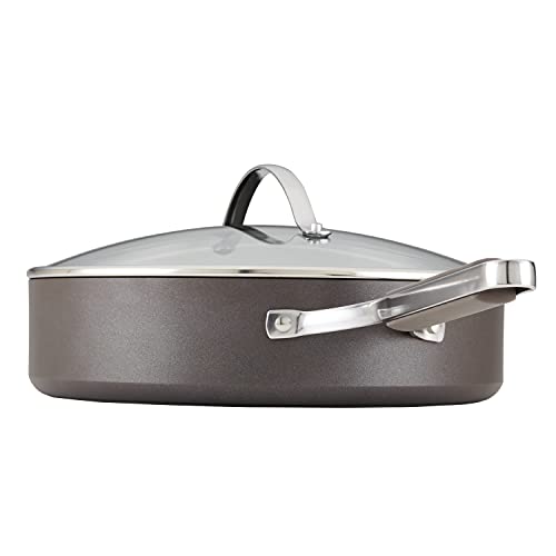 Ayesha Curry Kitchenware Professional Hard Anodized Nonstick Cookware Pots and Pans Set, 10 Piece, Charcoal