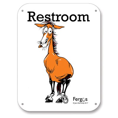 FERGUS Stall/Barn Sign Restroom