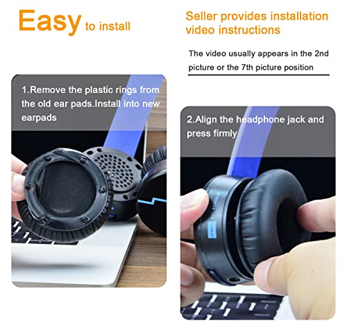 hd V10 V8 Mod Kit β defean Replacement Earpads and Headband Compatible with Sol Republic Tracks hd V10 V8 headsets, Softer Leather,High-Density Noise Cancelling Foam (Earpads + Headband)