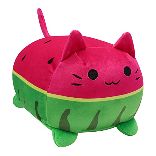 Bekrgwiy Watermelon Cat Stuffed Animal Toys for Kids - Plush Pillows Watermelon Cat Plushies - Fun Fruit Pillow and Toy Cat for Kids - Hugging Plush Pillow Toy Gifts for Kids Girlfriend