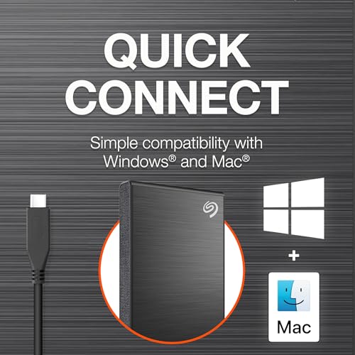 Seagate One Touch SSD 1TB External SSD Portable – Black, speeds up to 1030MB/s, 6mo Mylio Photo+ subscription, 6mo Dropbox Backup Plan and Rescue Services (STKG1000400)