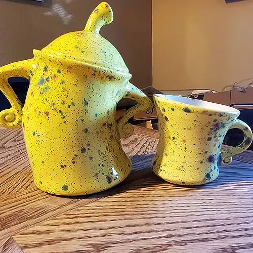 Canister with Attitude,Cute Cafe Sassy Canister,Airtight Ceramic Kitchen Storage Canisters for Food with Lids,Perfect for Coffee Tea Sugar Spices and More Food Jars (yellow)