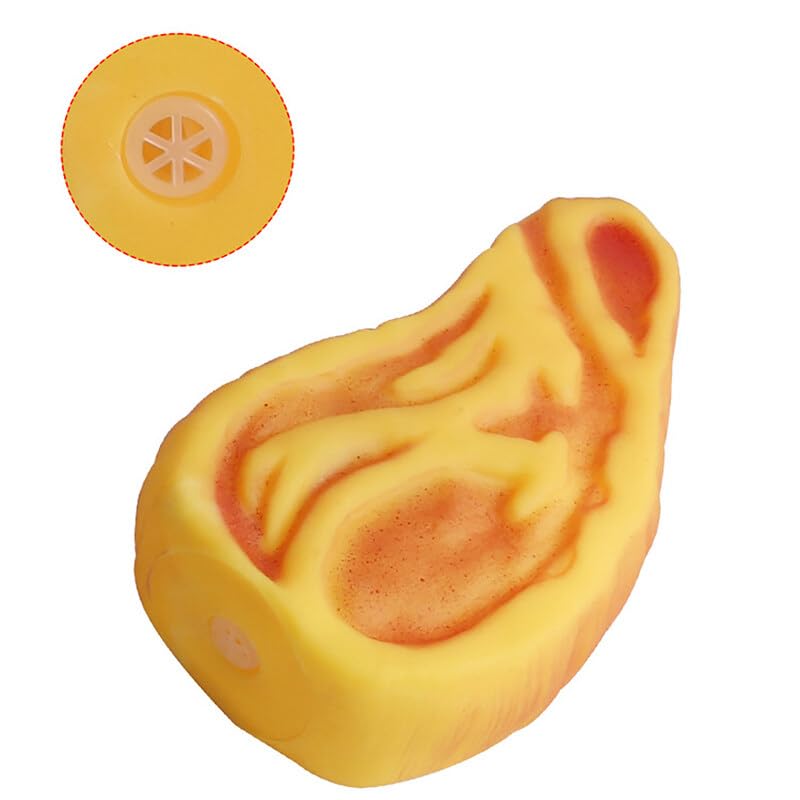 Squeaky Pet Toy in Steak Shape – Funny Interactive Dog Chew Toy