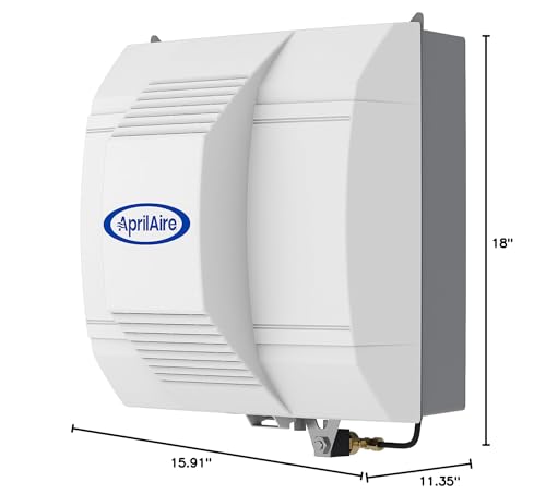 AprilAire 700 Whole-House Humidifier, Automatic Fan Powered Furnace Humidifier, Large Capacity Whole-House Humidifier for Homes up to 5,300 Sq. Ft., White