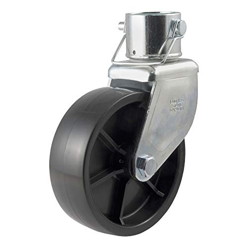 CURT 28277 6-Inch Caster Trailer Jack Wheel Replacement, Fits 2-In Tube, 1,200 lbs