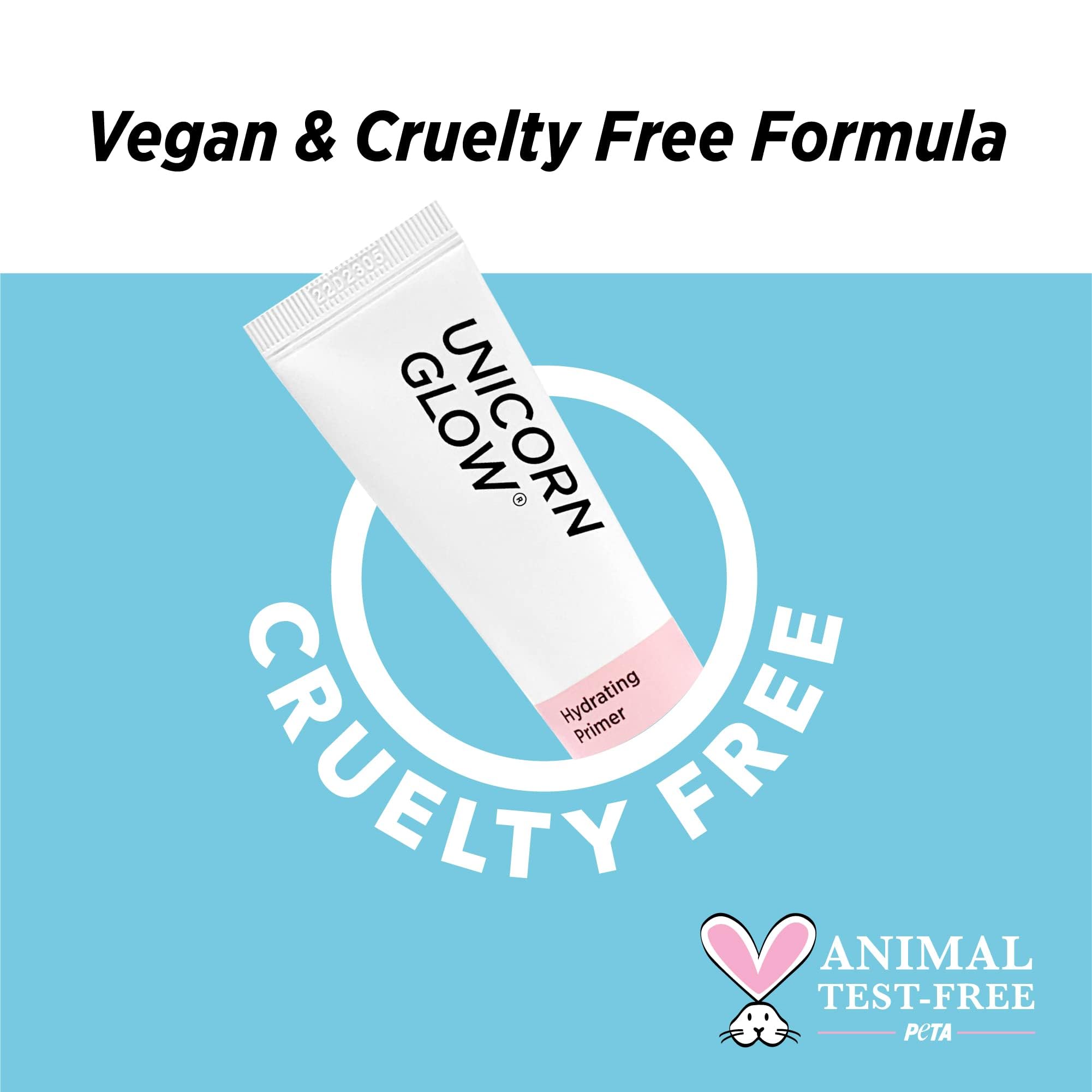 UNICORN GLOW Hydrating Primer - Makeup Grip Gel Primer Hydrating face primer, Pore blurring smoothing Long lasting make up Vegan Cruelty-Free [2023 Updated Package is White]