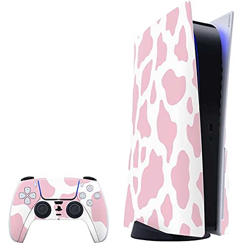 Skinit Decal Gaming Skin Compatible with PS5 Bundle - Pink Cow Print Design