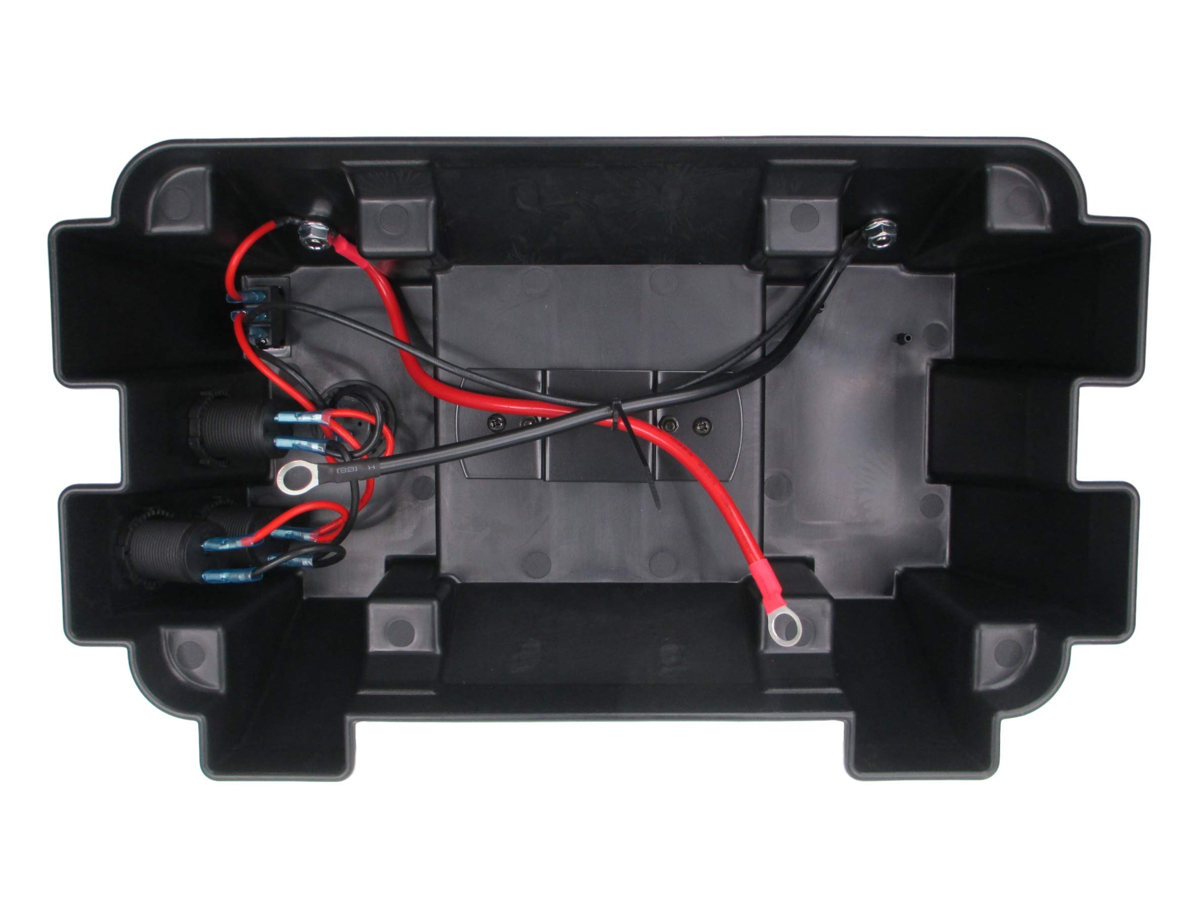 Pactrade Marine RV Battery Box Anderson Connector Dual USB Power Voltmeter Gauge