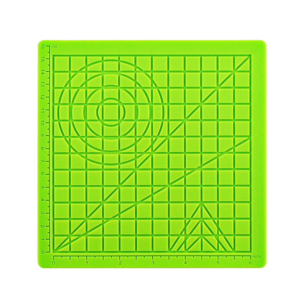 3D Printing Pen Silicone Design Mat Great 3D Pen Drawing Tools with 2 Silicone Finger Caps Stencils Book for Beginners and Children(Green)