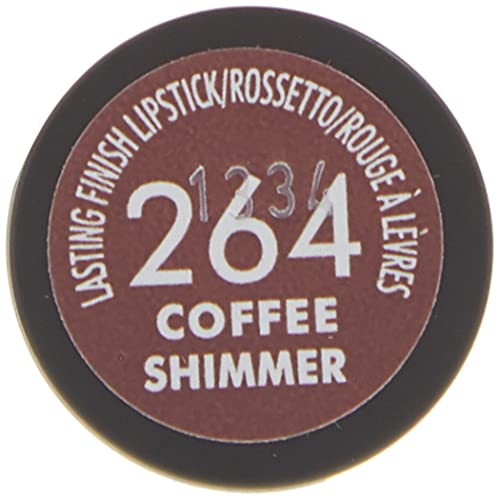 Rimmel Lasting Finish Lipstick - Up to 8 Hours of Intense Lip Color with Color Protect Technology and Exclusive Black Diamond Complex - 264 Coffee Shimmer, .14oz