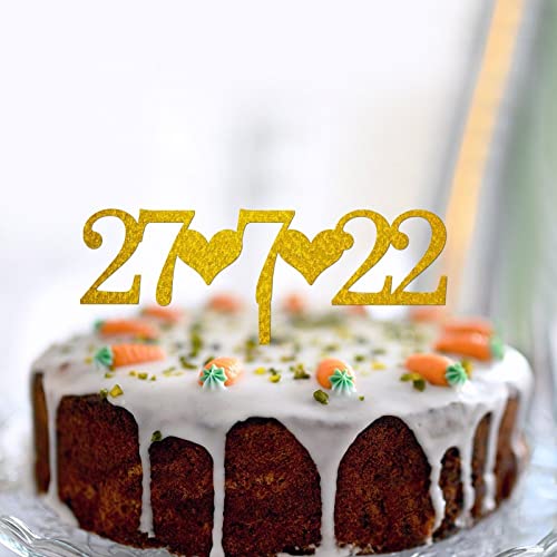 Date Custom Engagement Wedding Caketopper Bride To Be Wedding Party Supplies For Couples Engagement Gifts Gold