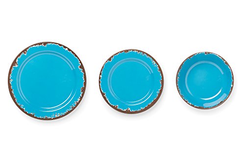 Fox Run Melamine Dinnerware Set, 12-Pieces, Multicolor