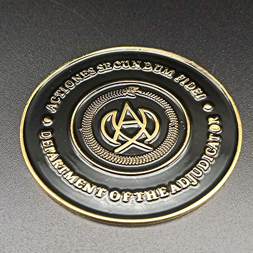 Aiyee Black Coins,Collecting Coins Black Metal Adjudicator Coin,1pcs