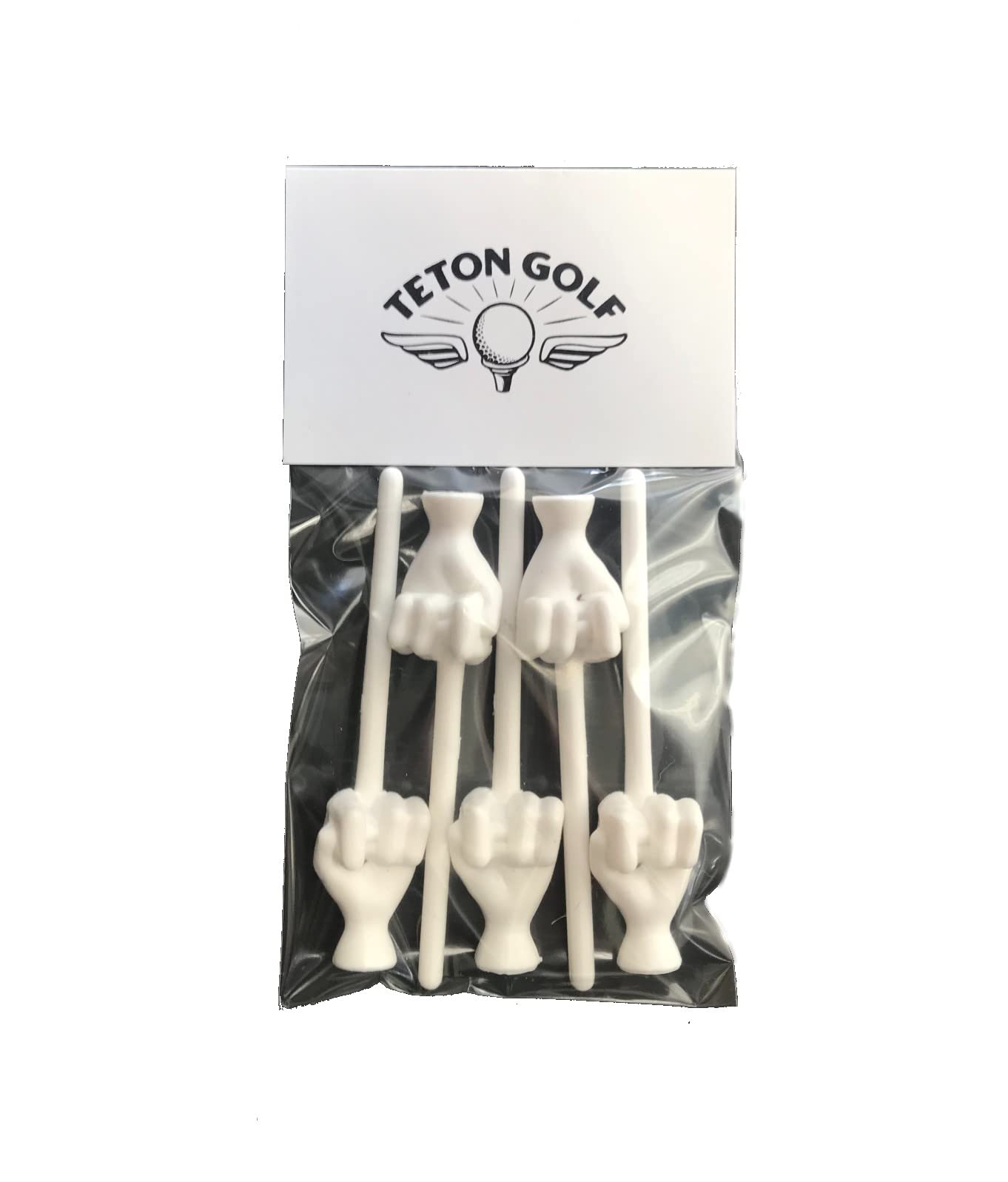 5PCS Middle Finger Golf Tees – 3 ¼” Durable Plastic Golf Tees - Designed to Last Longer and Make You Laugh- 100% HDPE Plastic
