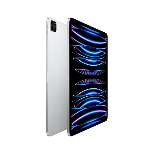 Apple iPad Pro 12.9-inch (6th Generation): with M2 chip, Liquid Retina XDR Display, 128GB, Wi-Fi 6E, 12MP front/12MP and 10MP Back Cameras, Face ID, All-Day Battery Life – Silver