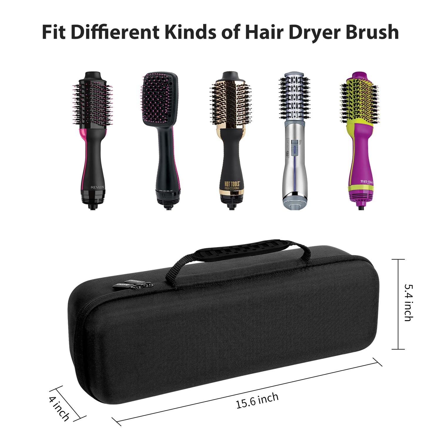 HESPLUS Storage Travel Case for Revlon 1.0/ PLUS 2.0 One-Step Hair Dryer & Volumizer Hot Air Brush Styler, Portable Hard Carrying Case for Revlon, Hot Tools,OMOteam Air Brush Blow Dryer (CASE ONLY!)