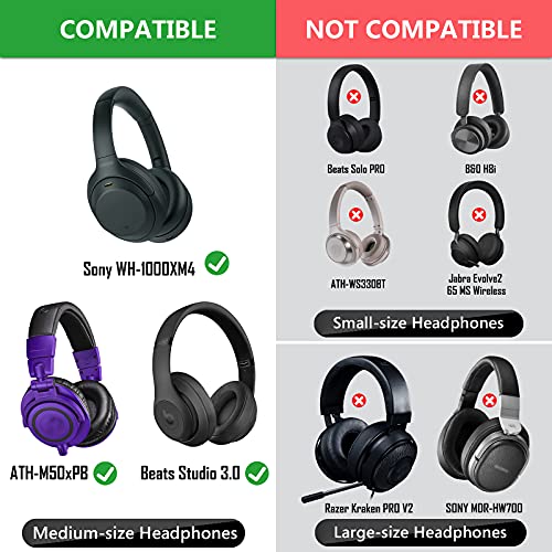 Geekria 100 Pairs Disposable Headphones Ear Cover for Over-Ear Headset Earcup for Bulk Pack, Stretchable Sanitary Ear Pads Cover, Hygienic Ear Cushion Protector Wholesale Multi-Pack (M/White)
