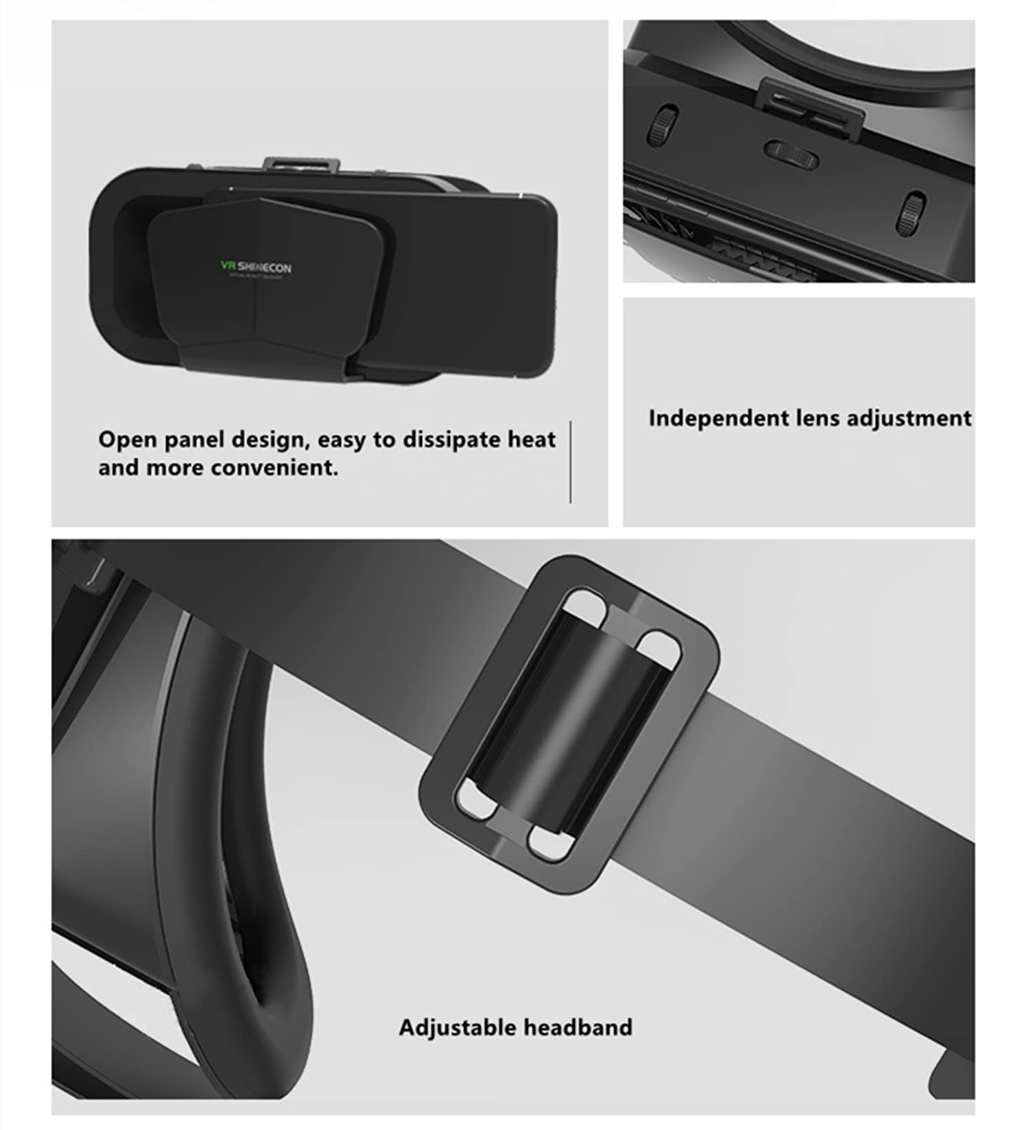 3D VR Headset with Controller, Virtual Reality Glasses with Blu-ray Eye Protected Light & Small, Watch Movies, Video & Play Game, Support 4.7-7.0” Smartphone. (with Remote Control)
