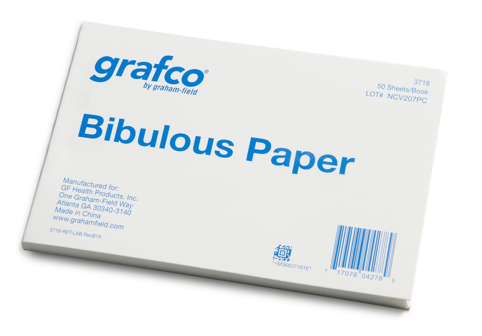 Graham-Field 3718 Grafco Bibulous Blotting Absorbent Paper, 50 Sheets, 4" x 6", Pack of 6